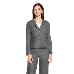 Kurzblazer Betty Barclay "Damen Kurzblazer langarm", Damen, Gr. 36, grau (mausgrau), Obermaterial: 63% Polyester, 35% Viskose, 2% Elasthan. Futter: 100% Polyester., tailliert normal, Blazer