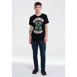 T-Shirt logoshirt "Riverdale - South Side Serpents", Damen, Gr. XXL, schwarz, 100% Baumwolle, bedruckt, normal, Rundhals, Shirts T-Shirt, mit South Side Serpents-Motiv