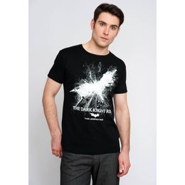 T-Shirt logoshirt "Batman The Dark Knight Rises", Herren, Gr. S, schwarz-wei&szlig; (schwarz, wei&szlig;), 100% Baumwolle, bedruckt, normal, Rundhals, Shirts T-Shirt, mit tollem Batman-Logo