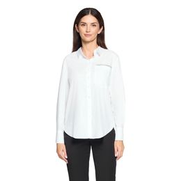 Hemdbluse Betty Barclay "Damen Hemdbluse mit Kragen", Damen, Gr. 44, weiß, Obermaterial: 70% Baumwolle, 27% Polyester, 3% Elasthan., lässig geschnitten normal, Blusen