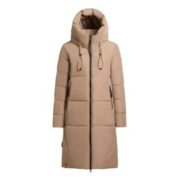 Steppmantel Khujo "JASMINE", Damen, Gr. L, cookie beige, 100% Polyester, unifarben, eingesetzt elastischer Bund mit Windstopper, Mäntel