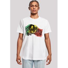 T-Shirt F4NT4STIC "Bob Marley Chords Reggae Music by Rock Off", Herren, Gr. 4XL, weiß, Obermaterial: 100% Baumwolle, regular fit, Rundhals, ohne Bündchen, Shirts, Premium Qualität, Musik