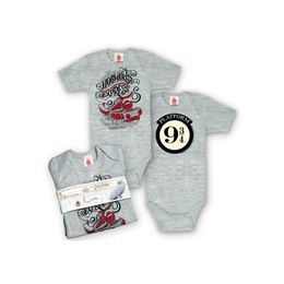 Body logoshirt "Harry Potter - Hogwarts Express", Jungen, Gr. 62, EURO-Gr&ouml;&szlig;en, grau (grau, meliert), 100% Baumwolle, bedruckt, kurz, Bodys Body, mit lizenziertem Print