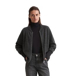 Marc O'Polo MARC O'POLO Damen Cardigan "aus Schurwolle-Alpakawolle-Mix"dunkelgrau melange, Gr. XL, unifarben, Obermaterial: 49% Schurwolle, 25% Alpaka, 24%