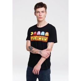 T-Shirt logoshirt "Pac-Man - Chase", Herren, Gr. M, schwarz, 100% Baumwolle, bedruckt, normal, Rundhals, Shirts, mit Pac-Man-Print