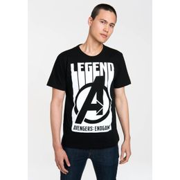 T-Shirt logoshirt "Marvel - Avengers Endgame Legend", Damen, Gr. XL, schwarz, 100% Baumwolle, bedruckt, normal, Rundhals, Shirts T-Shirt, mit Avengers Endgame-Print