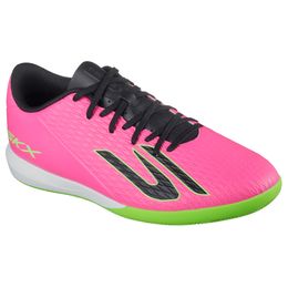 Fußballschuh Skechers "CLUB IC, Go Soccer Mens, Skechers Skx_2 Club Ic", Gr. 41, pkbk pink, Lederimitat, Schuhe, Hallenfußballschuh mit leichter Skechers Move Foam™-Dämpfung