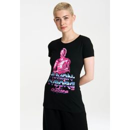 T-Shirt logoshirt "C-3PO", Damen, Gr. L, schwarz, 100% Baumwolle, bedruckt, normal, Rundhals, Shirts T-Shirt, mit tollem Frontprint