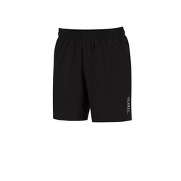 Jerseyhose TRIGEMA "TRIGEMA Sport-Shorts mit Innenslip aus Netz", Damen, Gr. M, US-Größen, schwarz, 74% Nylon, 26% Elastan, Hosen