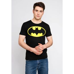 T-Shirt logoshirt "DC - Batman Logo", Damen, Gr. S, schwarz, 100% Baumwolle, bedruckt, normal, Rundhals, Shirts T-Shirt, mit Batman-Logo