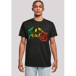 T-Shirt F4NT4STIC "Bob Marley Chords Reggae Music by Rock Off", Herren, Gr. 4XL, schwarz, Obermaterial: 100% Baumwolle, regular fit, Rundhals, ohne Bündchen, Shirts, Premium Qualität, Musik