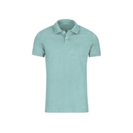 Poloshirt TRIGEMA "TRIGEMA Poloshirt aus elast. Piqué", Damen, Gr. M, blau (gletscher), 94% Baumwolle, 6% Elasthan, Basic, Shirts