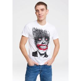 T-Shirt logoshirt "DC Batman - Joker Bats", Damen, Gr. XS, wei&szlig;, 100% Baumwolle, bedruckt, normal, Rundhals, Shirts T-Shirt, mit schaurigem Joker-Frontprint