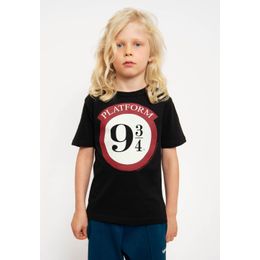 T-Shirt logoshirt "Harry Potter – Hogwarts Express", Mädchen, Gr. 104, schwarz, 100% Baumwolle, unifarben, normal, Rundhals, Shirts, mit lizenziertem Print