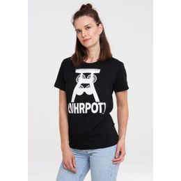T-Shirt logoshirt "Ruhrpott", Damen, Gr. S, schwarz-wei&szlig; (schwarz, wei&szlig;), 100% Baumwolle, bedruckt, normal, Rundhals, Shirts T-Shirt, mit lizenziertem Print