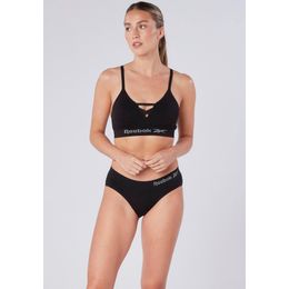 B&uuml;gelloser BH Reebok "Maryna", Damen, Gr. XS, N-Gr, schwarz, Obermaterial: 74% Polyamid, 26% Elasthan, unifarben, BHs, herausnehmbare Pads, modern, nahtlos, mit Logo, ohne Verschluss