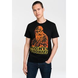 T-Shirt logoshirt "A Star Wars Story", Herren, Gr. M, schwarz, 100% Baumwolle, bedruckt, normal, Rundhals, Shirts T-Shirt, mit Chewbacca-Print