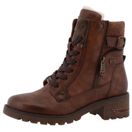 Winterstiefelette Mustang Shoes "Haukea", Damen, Gr. 36, braun (rostbraun), Lederimitat, used, Schuhe, Winterstiefelette, Boots mit Innenreißveschluss