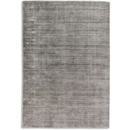 Schöner Wohnen Kollektion Teppich "Alessa" Gr. 3, silber (silberfarben), B:140cm H:5mm L:200cm, Viskose, SCHÖNER WOHNEN-KOLLEKTION, Teppiche, Viskose, Wohnzimmer