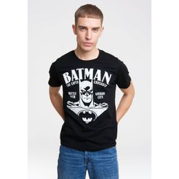 T-Shirt logoshirt "BATMAN - PORTRAIT", Herren, Gr. S, schwarz, 100% Baumwolle, bedruckt, normal, Rundhals, Shirts T-Shirt, mit auff&auml;lligem Print