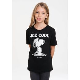 T-Shirt logoshirt "Peanuts &ndash; Snoopy", M&auml;dchen, Gr. 176, schwarz, 100% Baumwolle, bedruckt, unifarben, lang, Rundhals, Shirts T-Shirt, mit lizenziertem Print