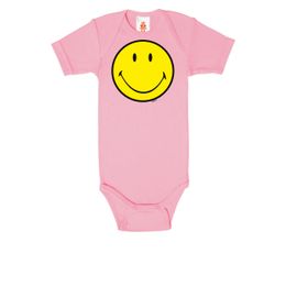 Body logoshirt "Original Smiley Face", Jungen, Gr. 86/92, EURO-Gr&ouml;&szlig;en, rot, 100% Baumwolle, bedruckt, kurz, Bodys Body, mit funktionalen Druckkn&ouml;pfen