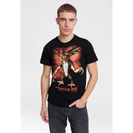 T-Shirt logoshirt "Gremlins - Monster", Damen, Gr. S, schwarz, 100% Baumwolle, bedruckt, normal, Rundhals, Shirts T-Shirt, mit weltber&uuml;hmtem Gremlin-Frontprint