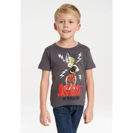 T-Shirt logoshirt "Asterix Der Gallier", Mädchen, Gr. 104/116, grau, 100% Baumwolle, bedruckt, normal, Rundhals, Shirts, mit Frontdruck