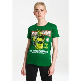 T-Shirt logoshirt "Green Lantern", Damen, Gr. L, gr&uuml;n, 100% Baumwolle, bedruckt, normal, Rundhals, Shirts T-Shirt, mit lizenziertem Originaldesign