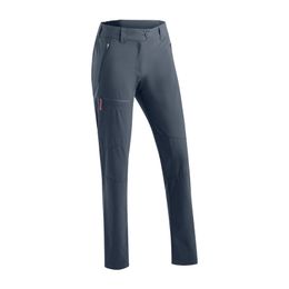 Outdoorhose Maier Sports "Lulaka Loop", Damen, Gr. 42, Normalgrößen, blau (graublau), 55% Polyester, 45% Polyester (recycelt), Hosen, Damen Wanderhose, atmungsaktive Funktionshose, Regular Fit