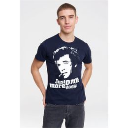 T-Shirt logoshirt "Columbo - Just One More Thing", Herren, Gr. L, blau (dunkelblau), 100% Baumwolle, bedruckt, normal, Rundhals, Shirts, mit coolem Frontprint