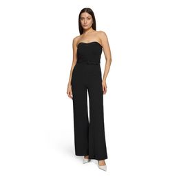 Overall Vera Mont "Damen Jumpsuit mit Gürtel", Damen, Gr. 34, schwarz, Obermaterial: 95% Polyester, 5% Elasthan. Besatz: 100% Polyester. Futter: 100% Polyester., festlich, normal, herzförmiger Ausschnitt, Overalls