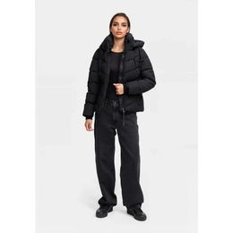 Winterjacke Marikoo "Sahnemausii", Damen, Gr. L, schwarz, Obermaterial: 100% Polyester; Futter: 100% Polyester; Wattierung: 100% Polyester; Ärmelfutter: 100% Polyester, Jacken, mit abnehmbarer Kapuze und hohem Kragen