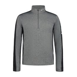 Funktionsshirt Icepeak "Icepeak FLEMINTON", Herren, Gr. L, lead, grau, Jersey, Obermaterial: 92% Polyester, 8% Elasthan, hoch geschlossener Ausschnitt, Shirts
