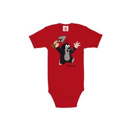 Body logoshirt "Der kleine Maulwurf", Jungen, Gr. 50/56, EURO-Größen, rot, 100% Baumwolle, bedruckt, meliert, kurz, Rundhals, Bodys, mit lizenzierten Originaldesign