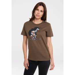 T-Shirt logoshirt "Der kleine Maulwurf", Damen, Gr. L, gr&uuml;n (olivgr&uuml;n), 100% Baumwolle, bedruckt, normal, Rundhals, Shirts T-Shirt, mit lizenziertem Print