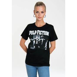 T-Shirt logoshirt "Pulp Fiction", Damen, Gr. L, schwarz, 100% Baumwolle, bedruckt, normal, Rundhals, Shirts T-Shirt, mit lizenziertem Originaldesign