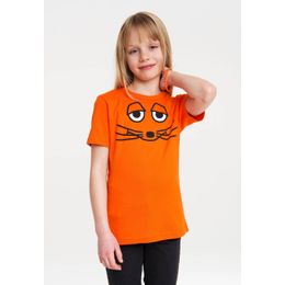T-Shirt logoshirt "Sendung mit der Maus", M&auml;dchen, Gr. 158/164, orange, 100% Baumwolle, bedruckt, normal, Rundhals, Shirts T-Shirt, mit niedlichem Print