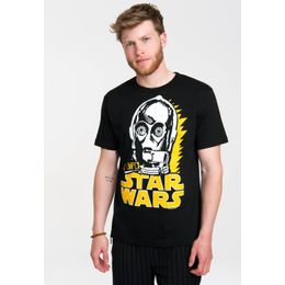 T-Shirt logoshirt "C-3PO - Krieg der Sterne", Damen, Gr. L, schwarz, 100% Baumwolle, bedruckt, normal, Rundhals, Shirts T-Shirt, mit coolem Frontprint