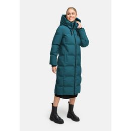 Winterjacke Marikoo "Tikoraa", Damen, Gr. XL, grün (ocean grün), Obermaterial: 100% Polyester; Futter: 100% Polyester; Wattierung: 100% Polyester; Ärmelfutter: 100% Polyester, Jacken, mit extra langem Schnitt und hohem Kragen, Topseller