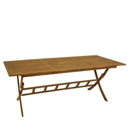 Pharao24.de Klapptisch Gartentisch aus Massivholz in rechteckiger Form