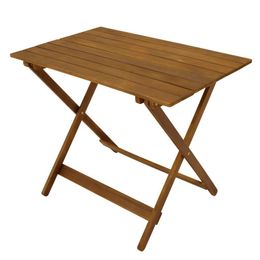 Pharao24.de Gartentisch Holztisch 90 cm breit aus Akazie Massivholz