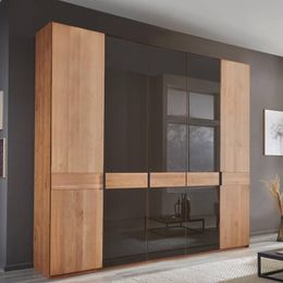 Pharao24.de Drehtürenschrank Schlafzimmerkleiderschrank in modernem Design teilmassiv