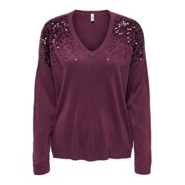 Only Pullover 'ONLSTARRY' Damen Gr&ouml;&szlig;e L brombeer