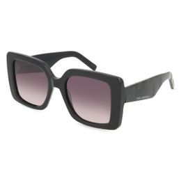 K by KARL LAGERFELD Karl Lagerfeld KL6203S | Damen-Sonnenbrille | Fassung: Vollrand, Eckig, Acetat, Schwarz | Glasfarbe: Grau Verlaufend