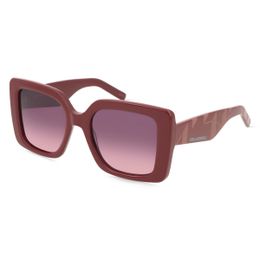 K by KARL LAGERFELD Karl Lagerfeld KL6203S | Damen-Sonnenbrille | Fassung: Vollrand, Eckig, Acetat, Burgunder | Glasfarbe: Violett Verlaufend