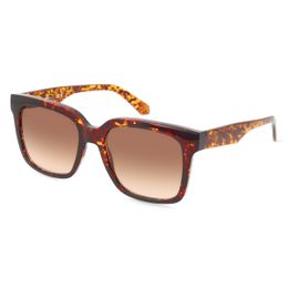 Calvin Klein Jeans CKJ25624S | Damen-Sonnenbrille | Fassung: Vollrand, Quadratisch, Kunststoff, Havanna Dunkel | Glasfarbe: Braun Verlaufend