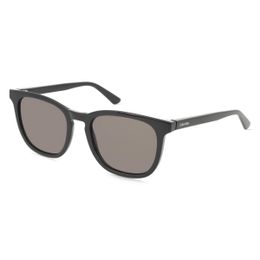 Calvin Klein CK25536S | Herren-Sonnenbrille | Fassung: Vollrand, Quadratisch, Kunststoff, Schwarz | Glasfarbe: Grau