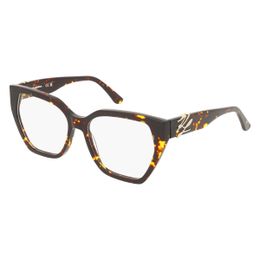 K by KARL LAGERFELD Karl Lagerfeld KL6214 Brille Damen | Fassung: Vollrand, Eckig, Havanna Dunkel