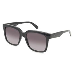 Calvin Klein Jeans CKJ25624S | Damen-Sonnenbrille | Fassung: Vollrand, Quadratisch, Kunststoff, Schwarz | Glasfarbe: Grau Verlaufend
